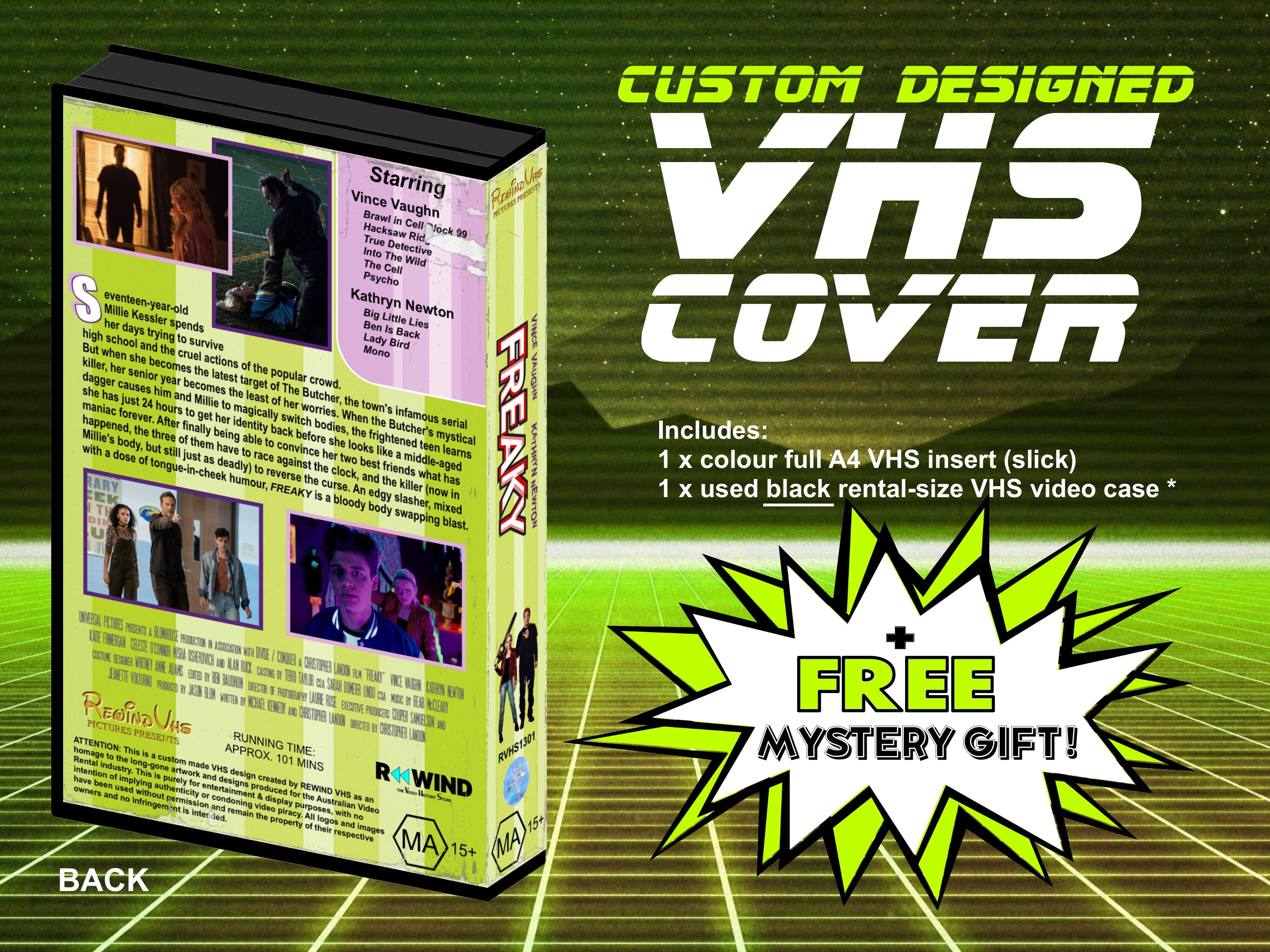 Freaky VHS 2020 Custom VHS rental Size Video Cover No - Etsy