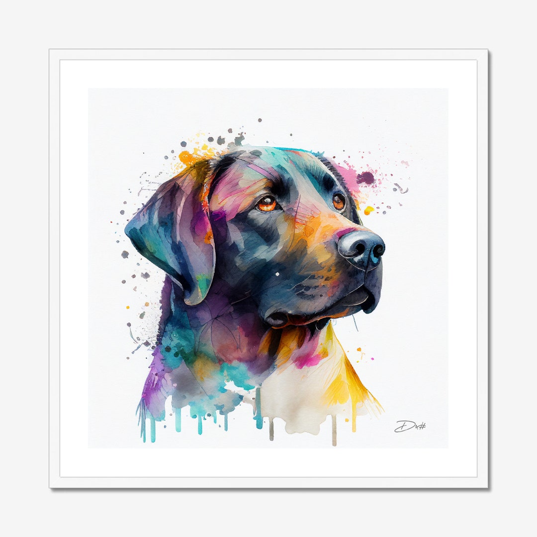 Black Labrador Watercolour Print - Etsy UK