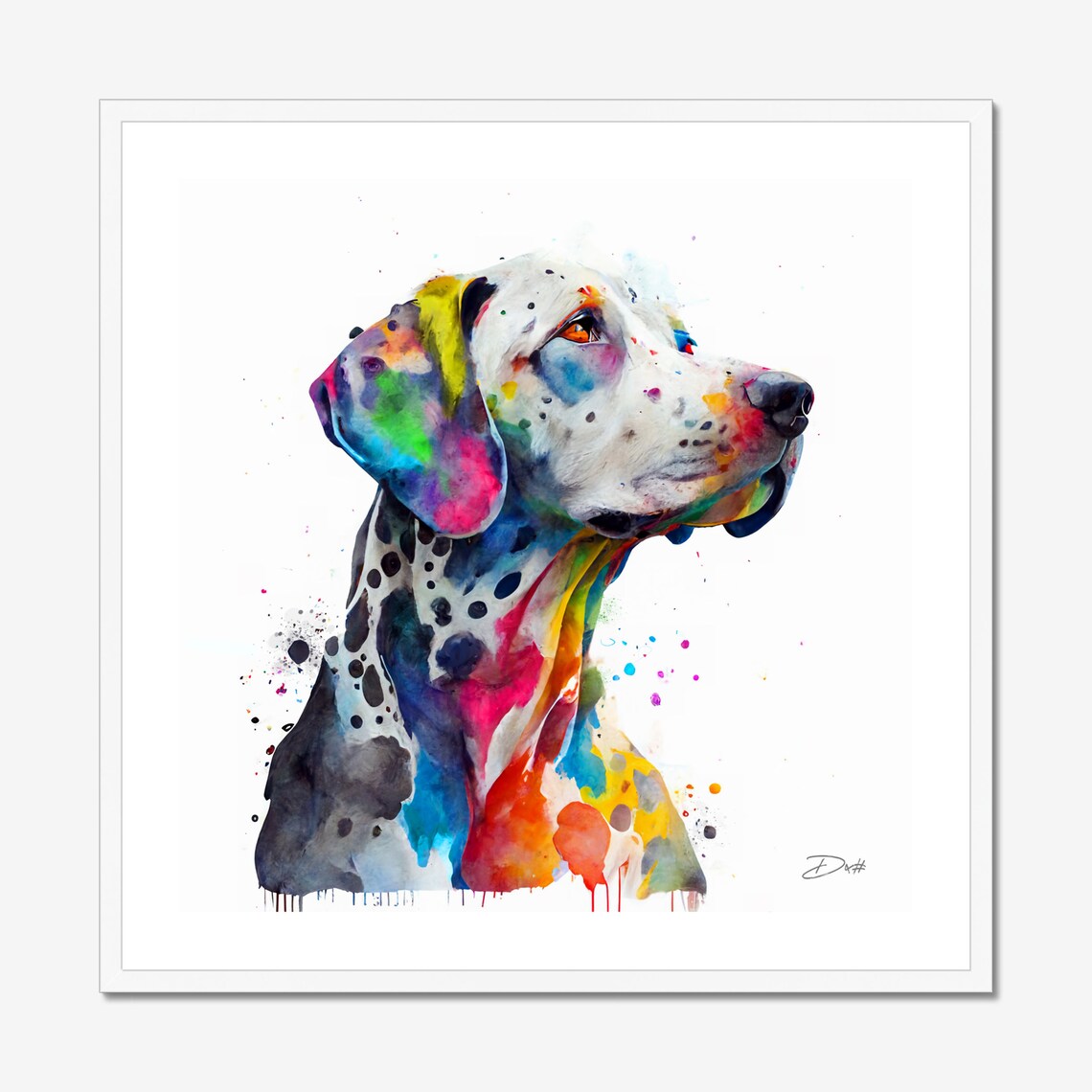 Dalmatian Watercolour Print - Etsy