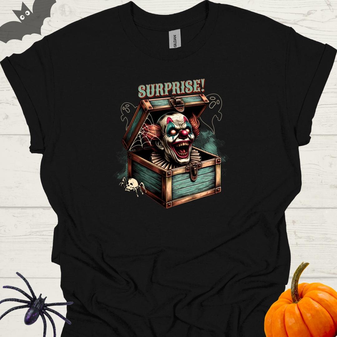 Surprise Scary Clown Jack-in-the-box Halloween T-shirt - Etsy