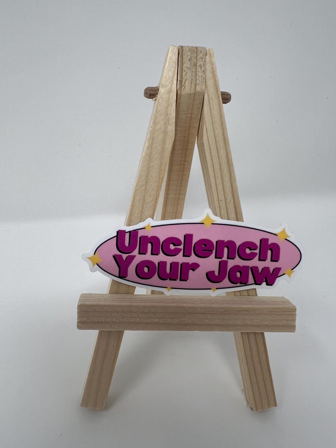 Unclench Your Jaw Sticker 3 Inch Decal Relaxation Decor Stress Relief ...