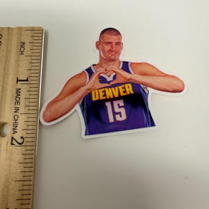 Nikola Jokic Denver Heart Gesture Vinyl Sticker 2.5 Jokic Mile High ...