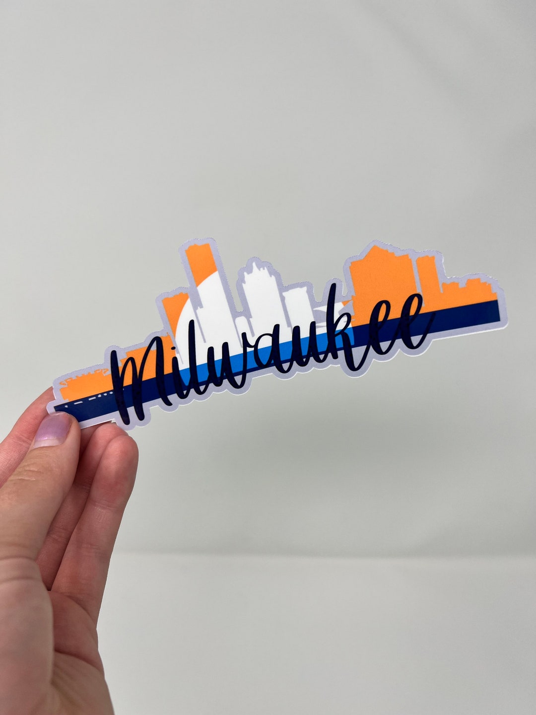 Milwaukee Skyline Silhouette Sticker, Milwaukee Wisconsin, Waterproof ...