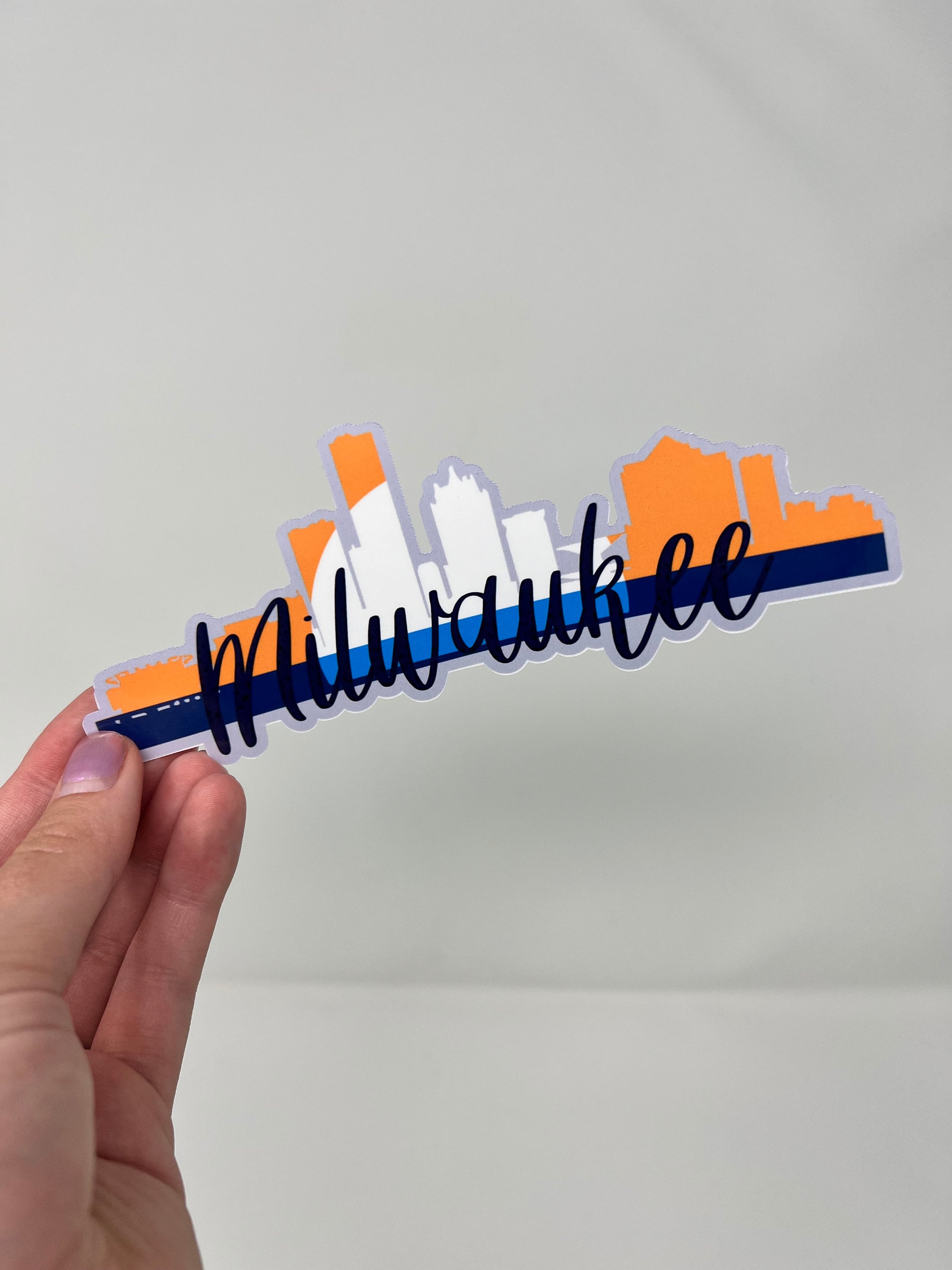 Milwaukee Skyline Silhouette Sticker, Milwaukee Wisconsin, Waterproof ...