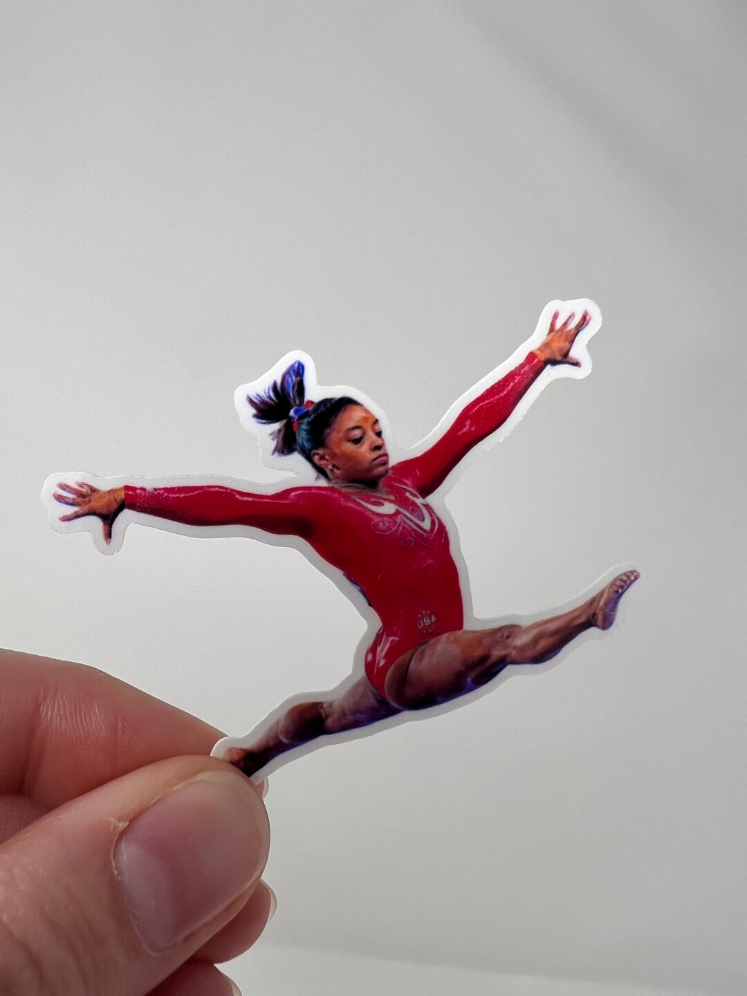 Simone Biles Gymnastics Splits 2.5 Inch Vinyl Sticker, Gift Idea for ...