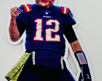 Tom Brady Mirror GOAT Glossy Sticker 3, Water Resistant - Etsy