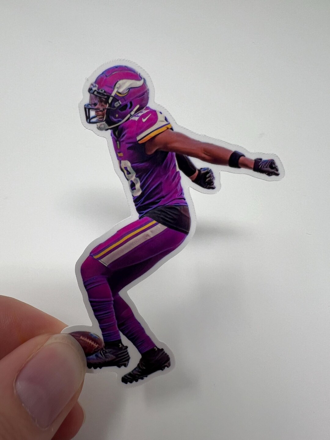 Justin Jefferson Griddy Dance Minnesota 3" Vinyl Sticker - Vikings Fan ...