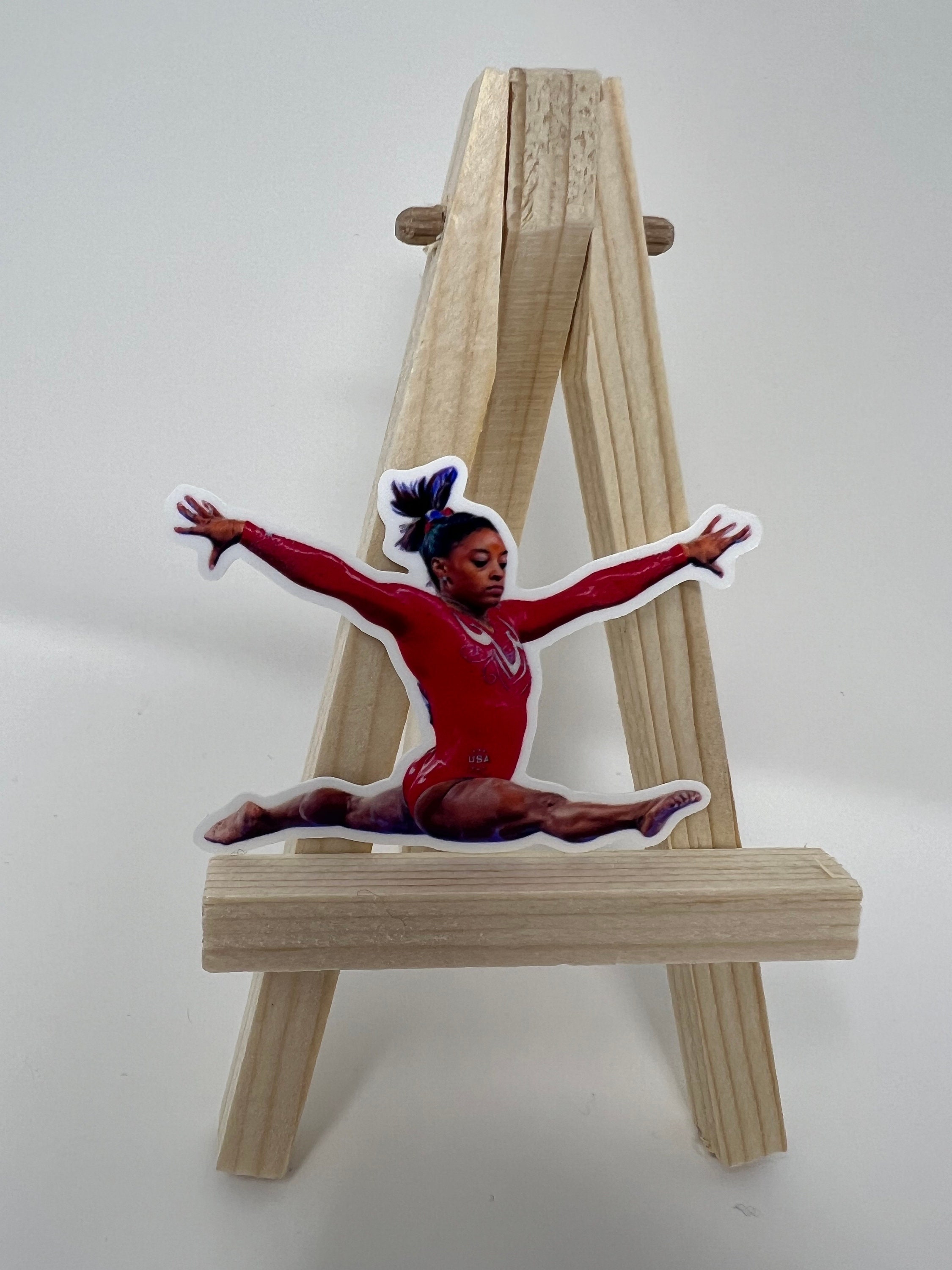 Simone Biles Gymnastics Splits 2.5 Inch Vinyl Sticker, Gift Idea for ...