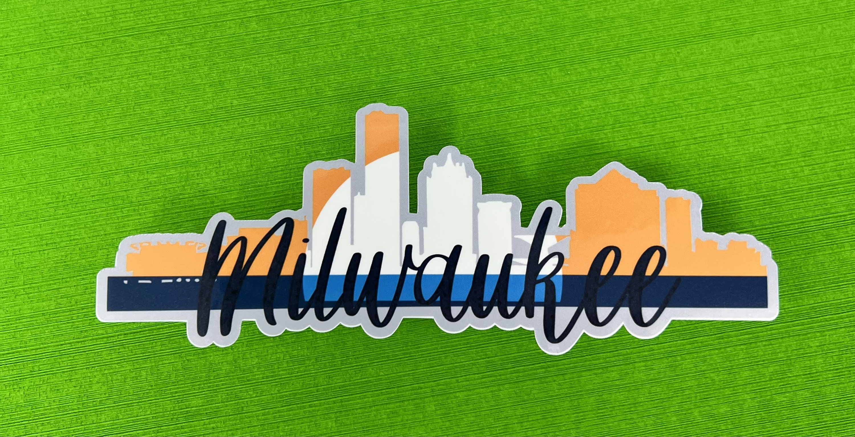Milwaukee Skyline Silhouette Sticker, Milwaukee Wisconsin, Waterproof ...