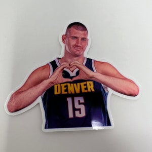 Nikola Jokic Denver Heart Gesture Vinyl Sticker 2.5 Jokic Mile High ...