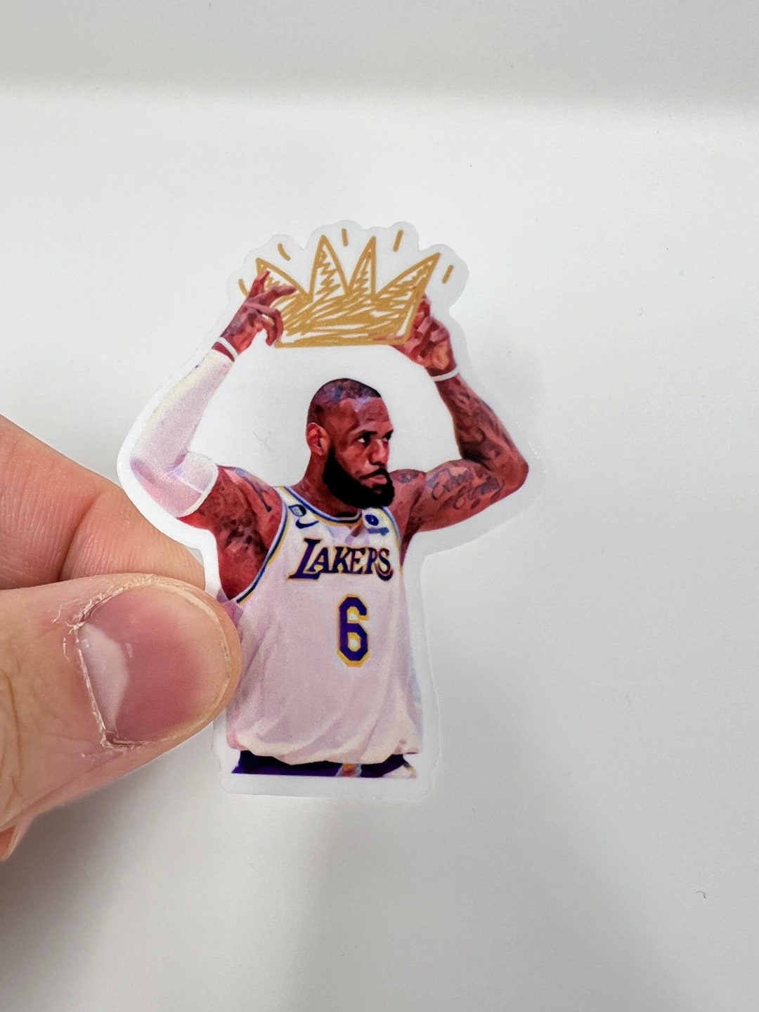 Lebron James Crowning Gesture 2.5 Inch Vinyl Sticker, King James, Gift ...