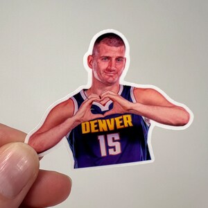 Nikola Jokic Denver Heart Gesture Vinyl Sticker 2.5 Jokic Mile High ...