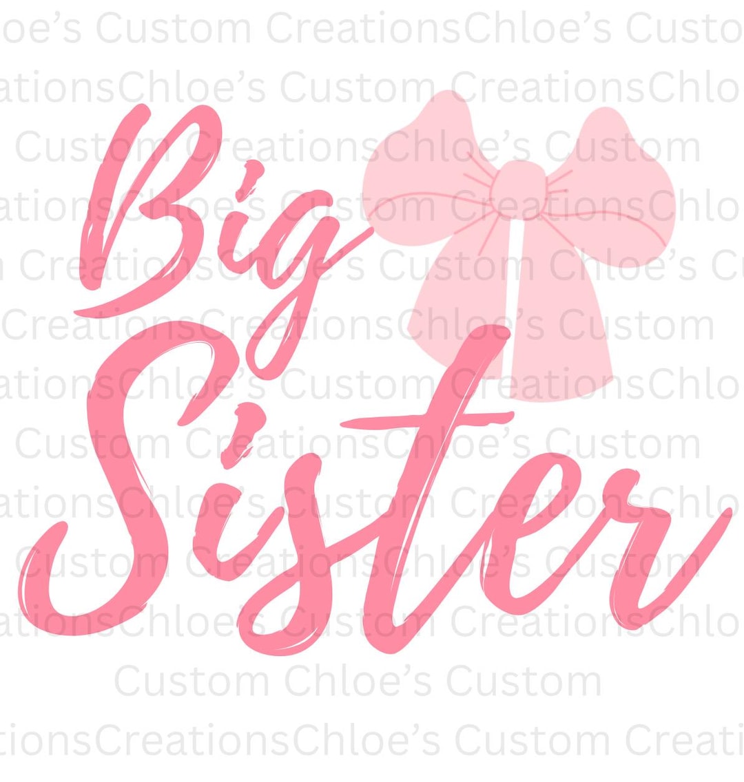Big Sister Design, Digital Download - Etsy