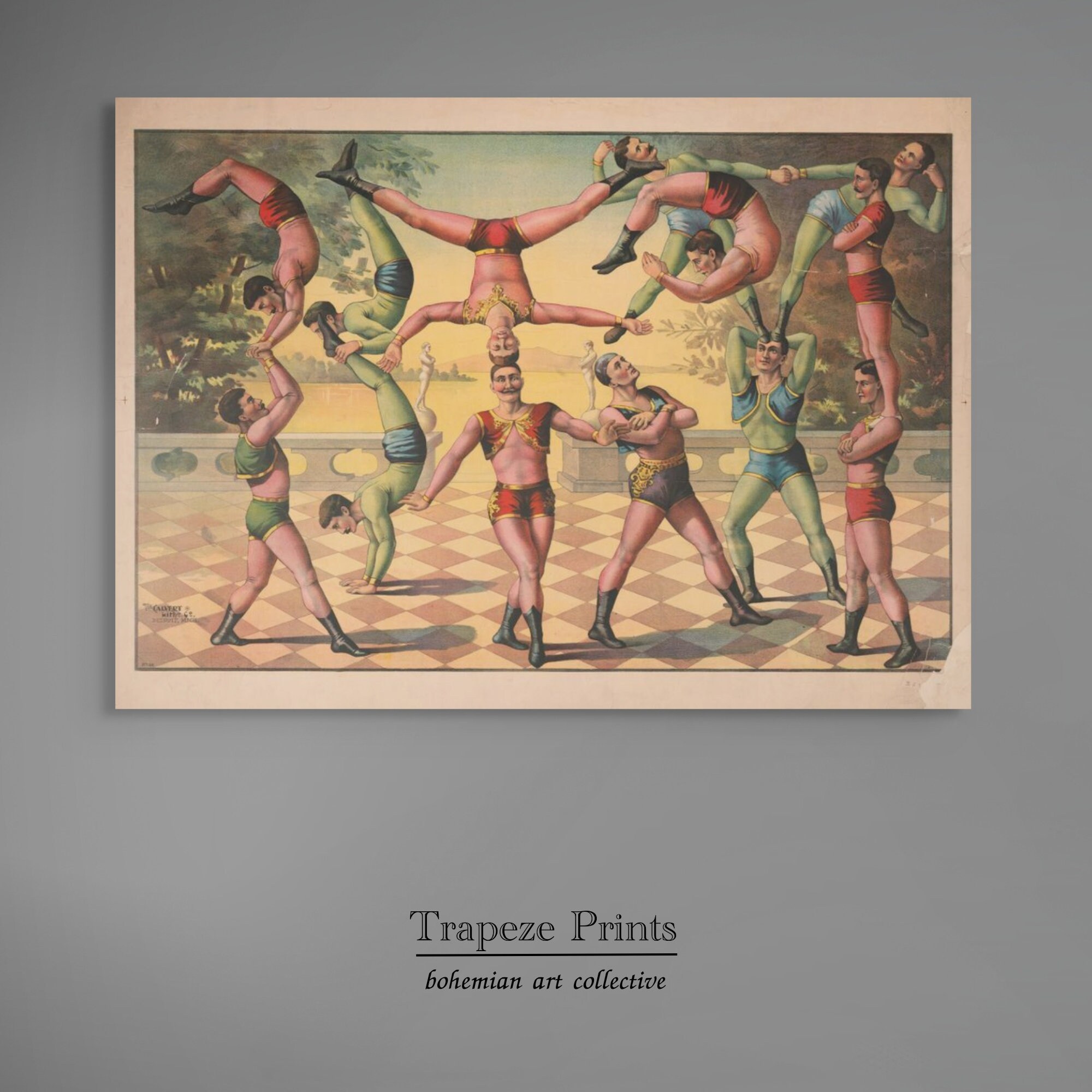 Vintage Circus Print | Acrobats Circus Performers | Acrobats | Antique ...