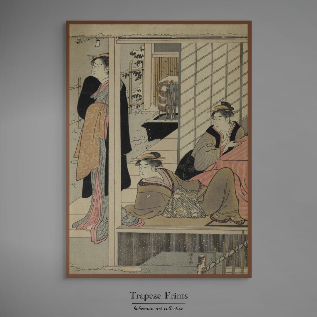 Vintage Japanese Art | Portrait Geisha | Download Wall Poster | Antique ...
