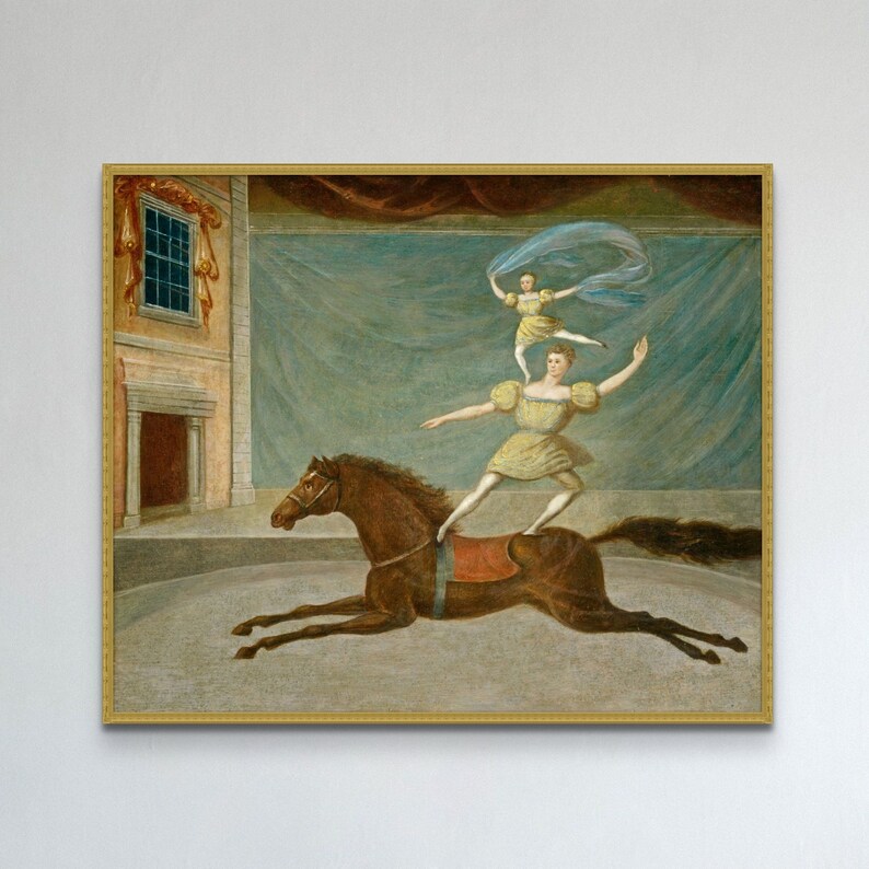 Printable Vintage Circus Acrobats Painting Wall Art - Etsy