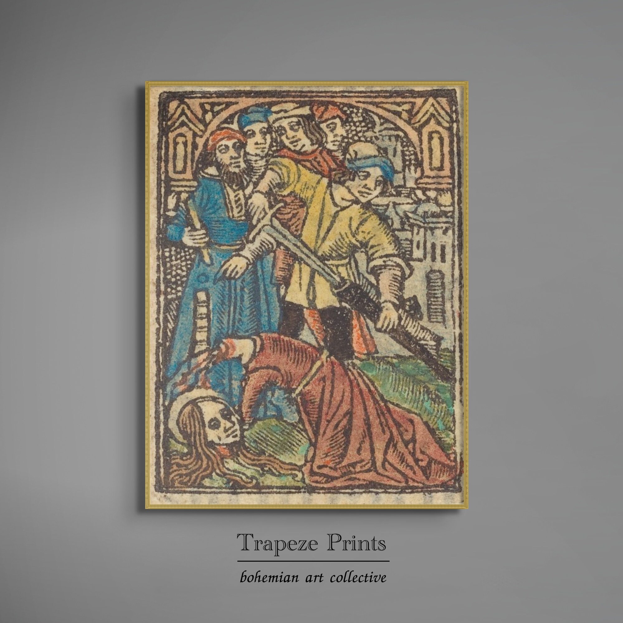 Printable Beheading 15th Century PRINTABLE Morbid Art Gothic Interior ...