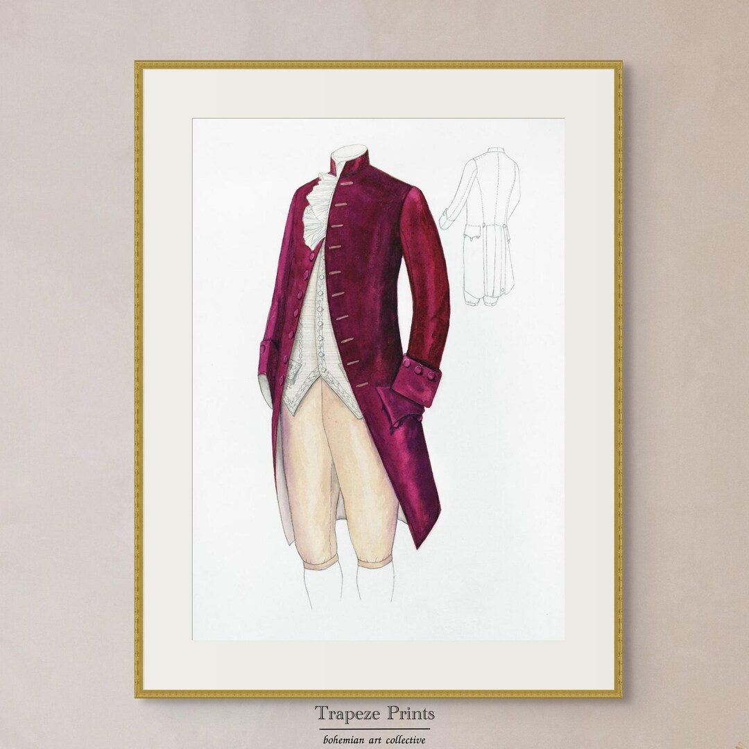 Printable Vintage Renaissance Man Fashion Sketch | Old Fashioned Wall ...