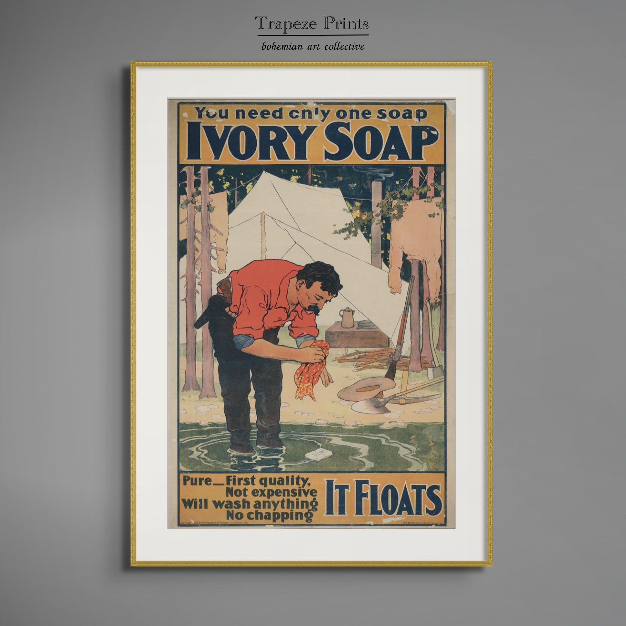 Vintage Bathroom Art Soap Advertisement Downloadable Wall Art Poster ...