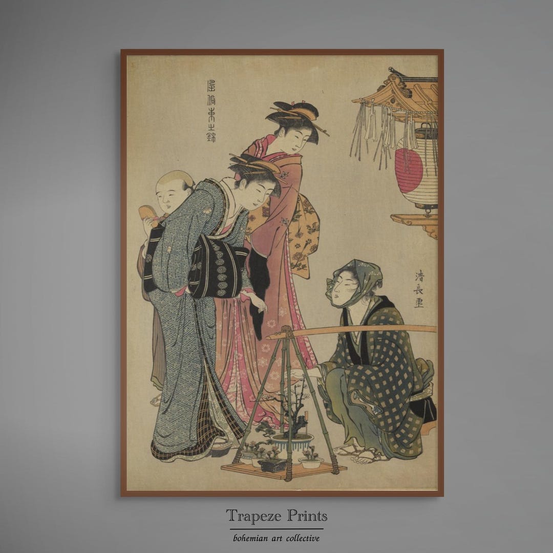 Vintage Japanese Art | Portrait Geisha | Downloadable Wall Poster ...