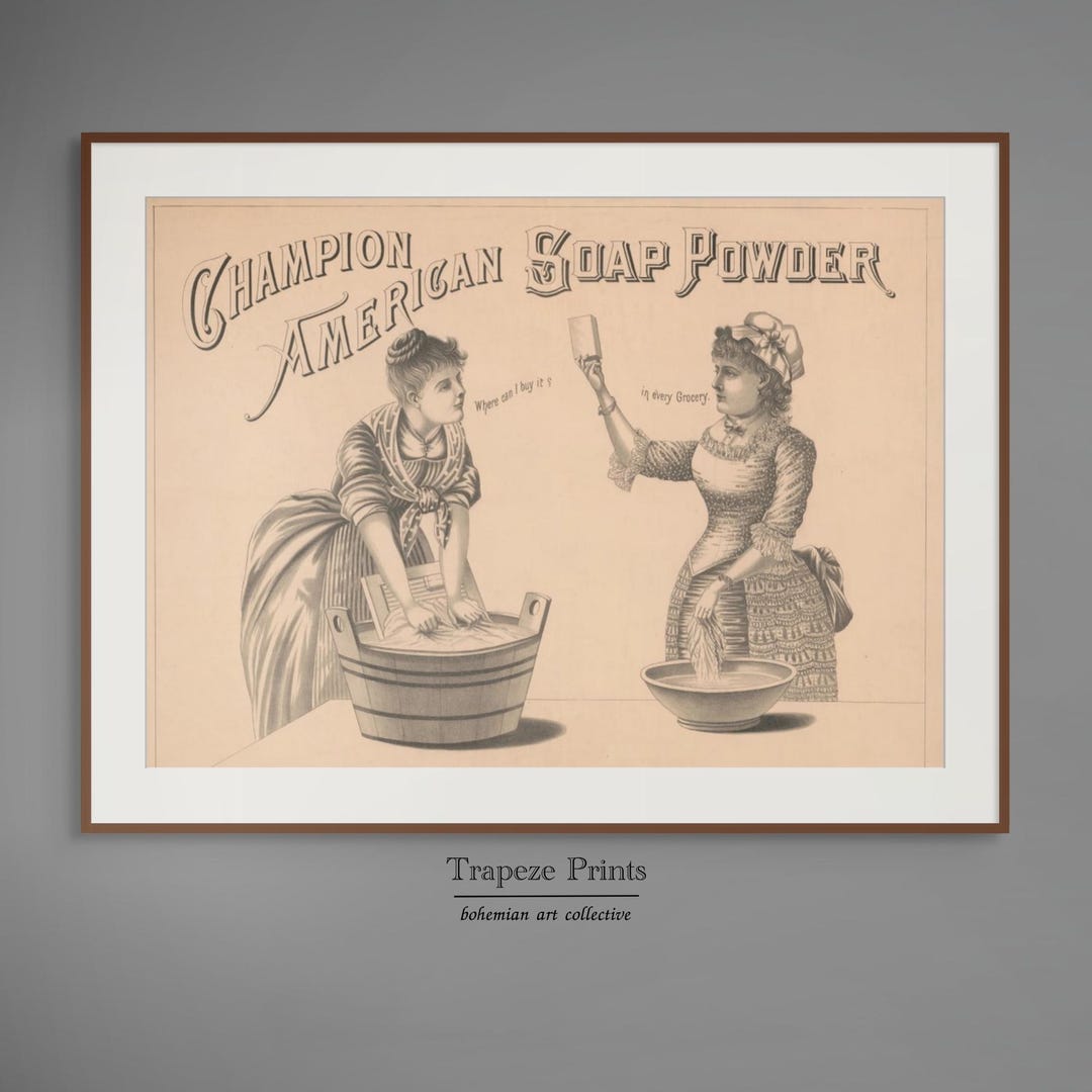 Vintage Bathroom Art Soap Advertisement Downloadable Wall Art Poster ...