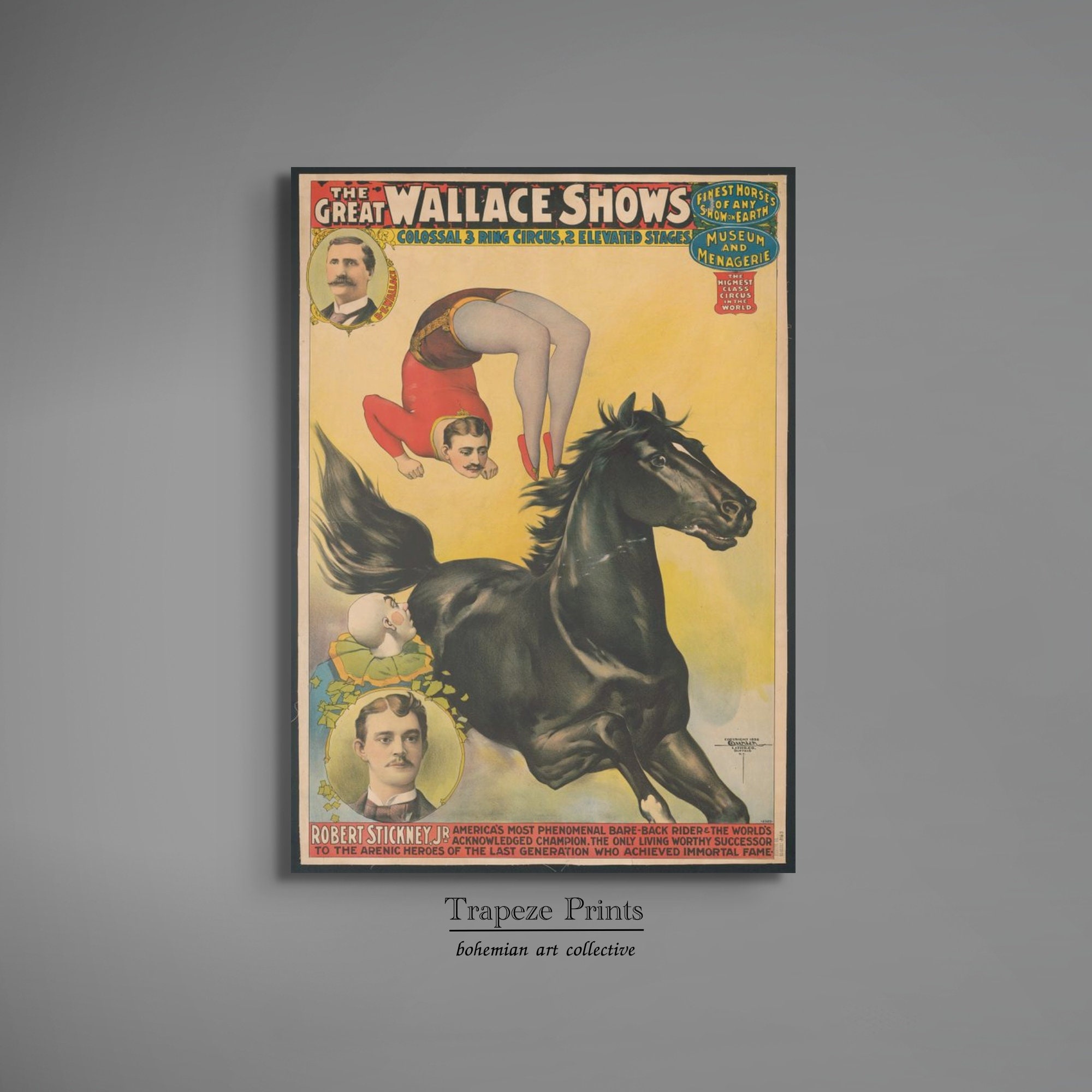 Vintage Circus Poster Downloadable Print Artwork Antique 1800s Carnival ...