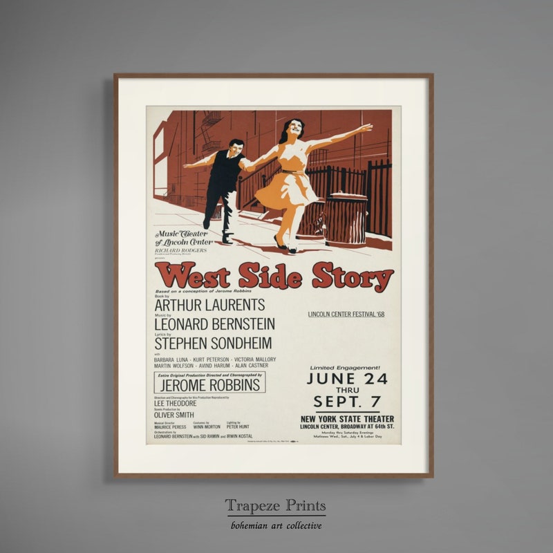 West Side Story Vintage Poster - Etsy Israel