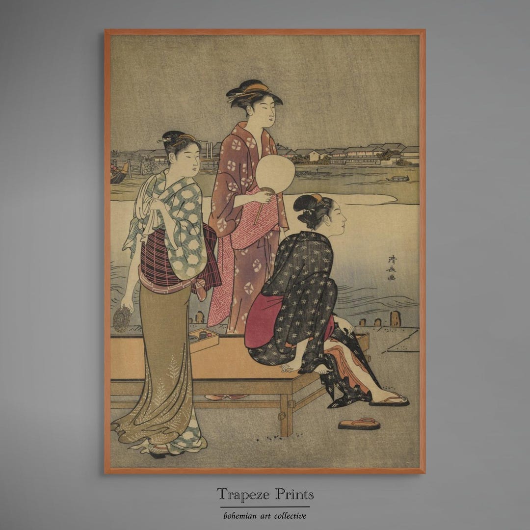 Vintage Japanese Art | Portrait Geisha | Downloadable Wall Poster ...
