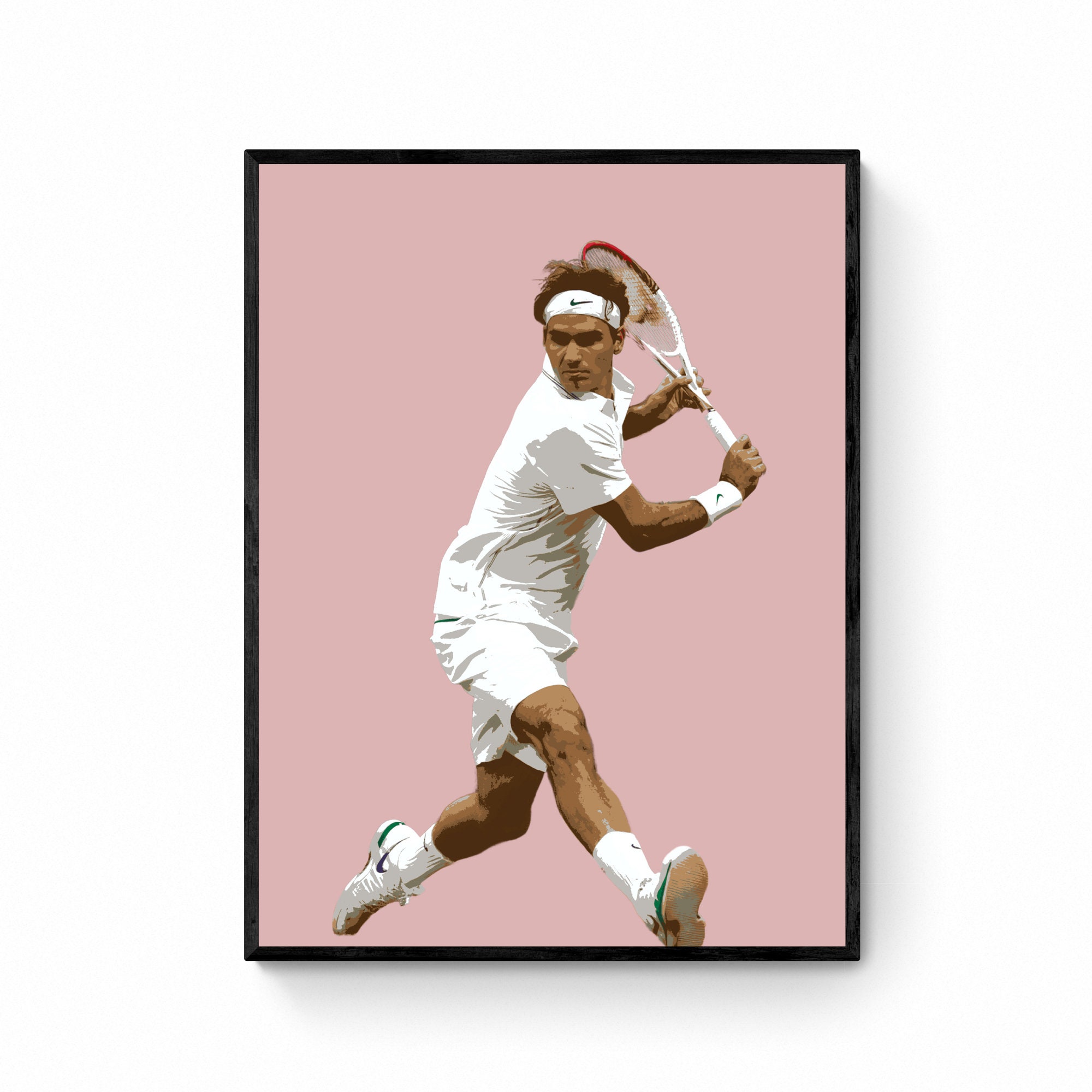 Roger Federer Poster - Legendary Tennis Sports Player Premium Matte ...