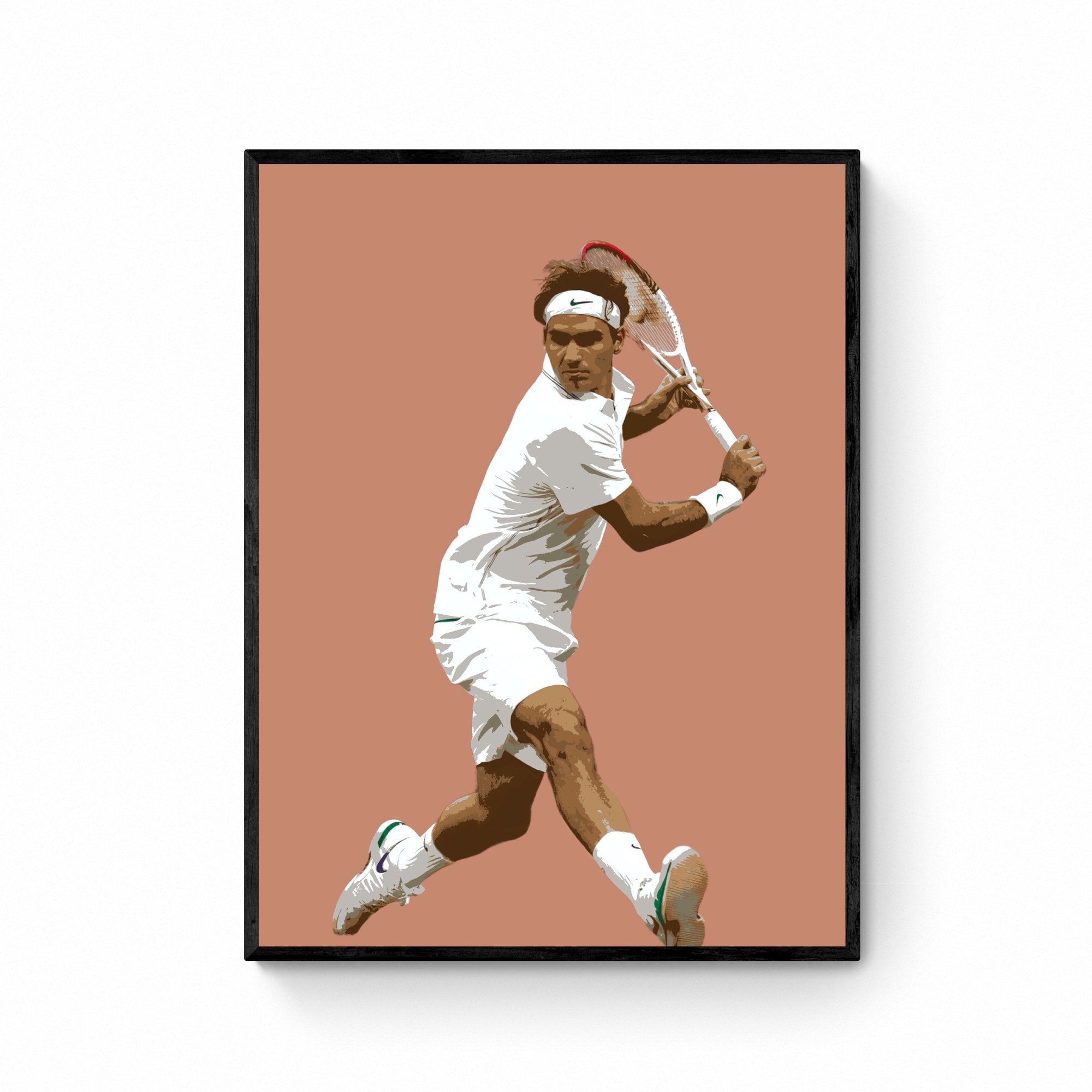 Roger Federer Poster - Legendary Tennis Sports Player Premium Matte ...