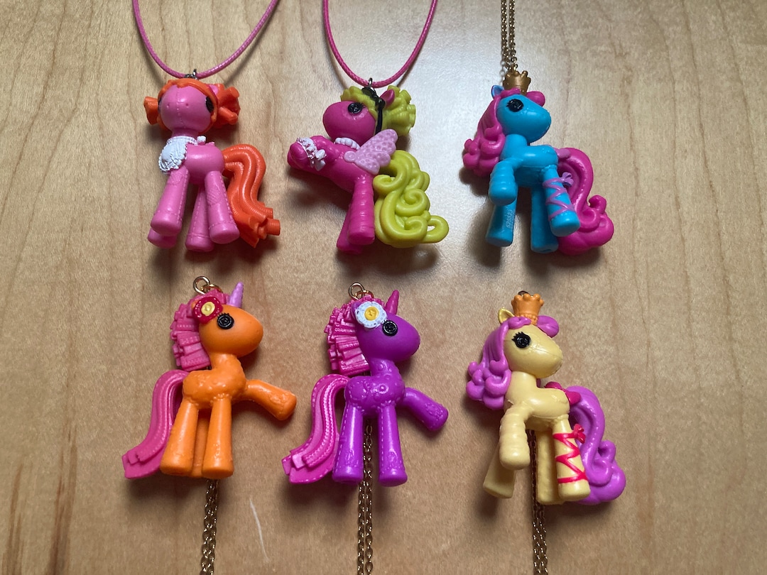 Lalaloopsy Pony Necklace Ragdoll Horse Cute Crown Princess Fairy Flower ...