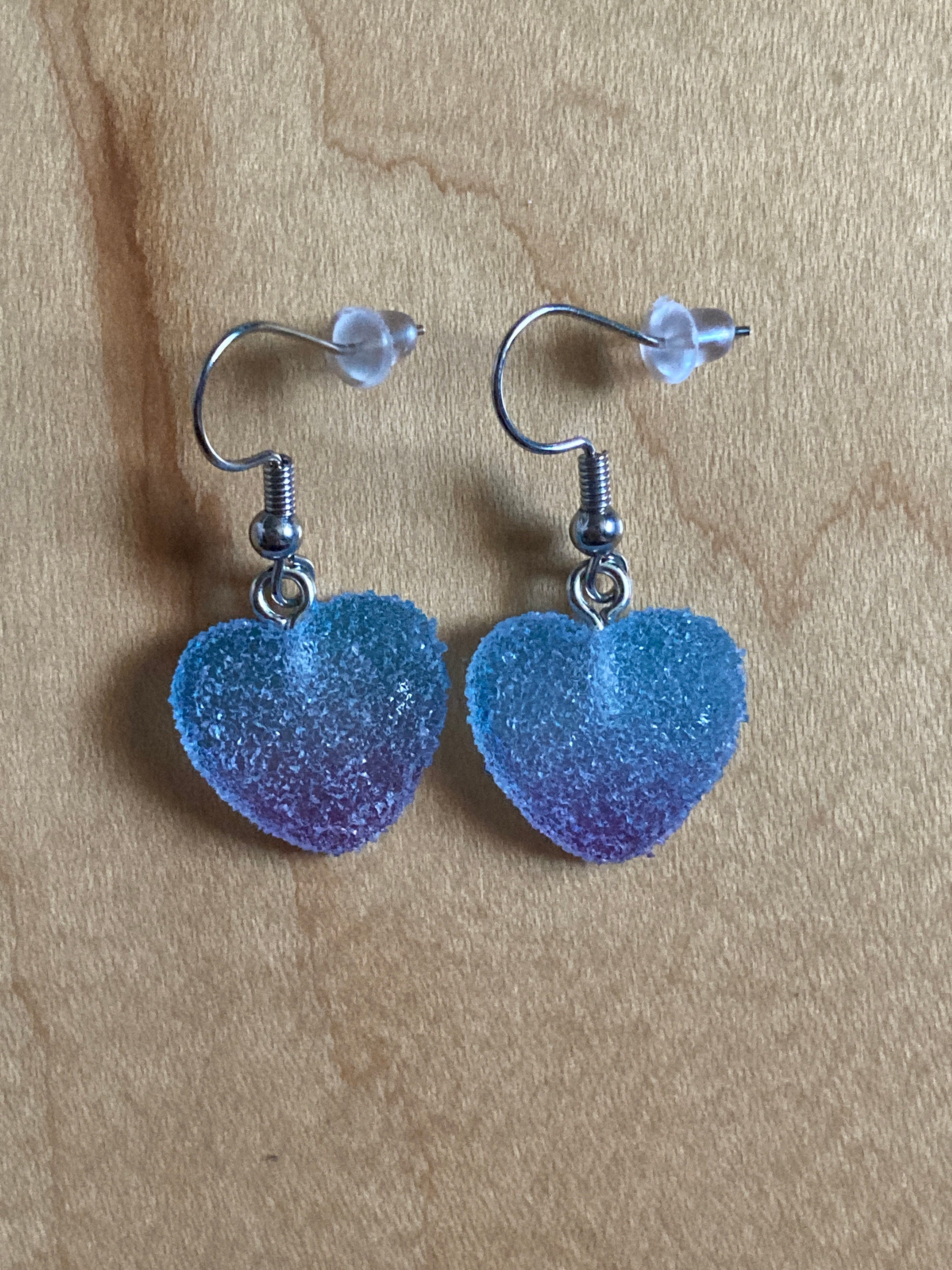 Gummy Heart Earrings Cute Gummies Frosted Valentine’s Day Glitter ...