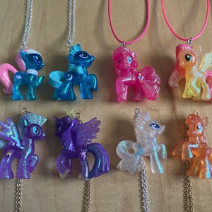 MLP Necklace My Little Pony Horse Unicorn Pegasus Alicorn Glitter ...
