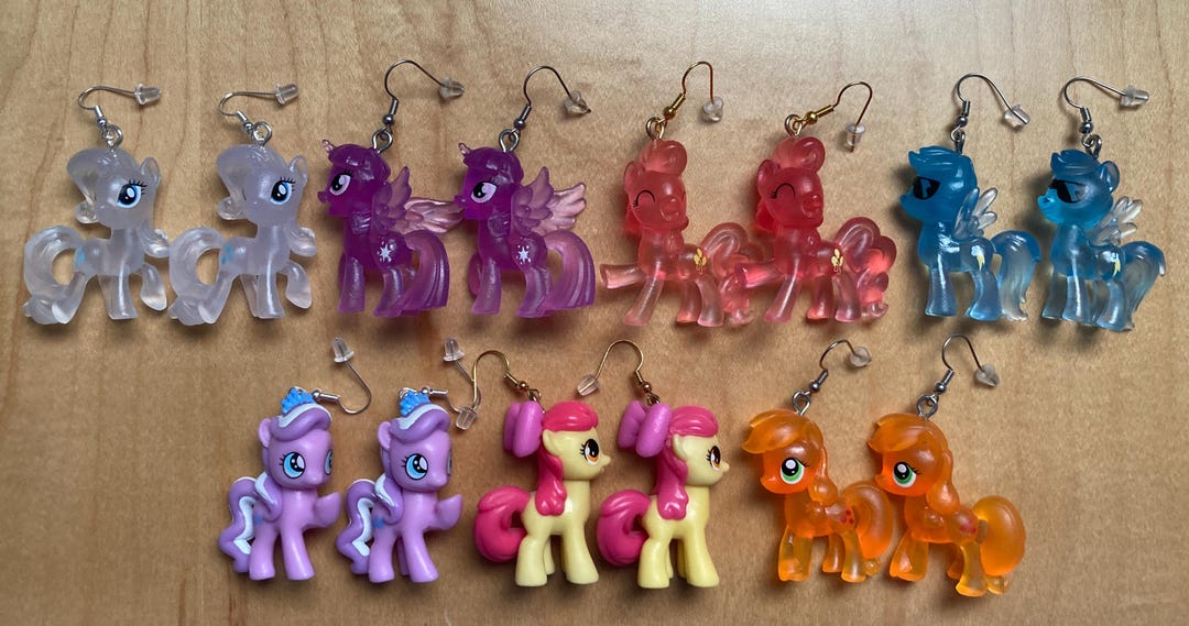 MLP Earrings My Little Pony Horse Unicorn Alicorn Pegasus Princess ...