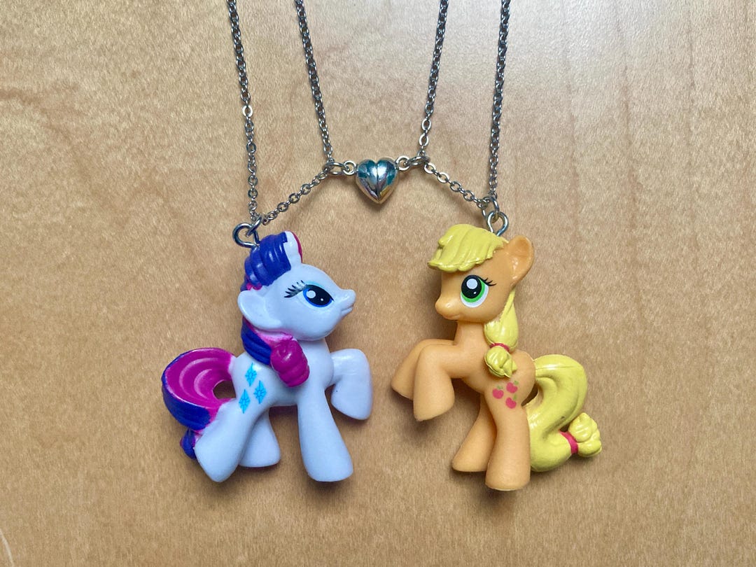Rarijack Matching Necklaces Hearts MLP My Little Pony Rarity Applejack ...