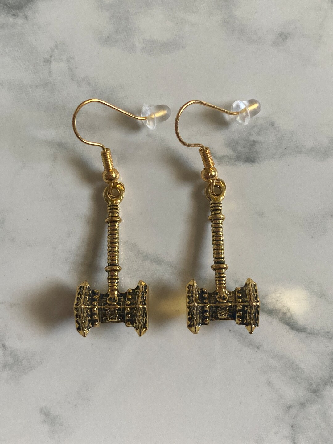 War Hammer Earrings Medieval Weapon Battle Hammer Knight Fantasy ...