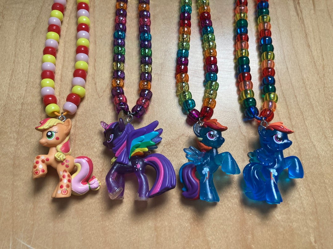 MLP Kandi Necklace My Little Pony Applejack Twilight Sparkle Rainbow ...