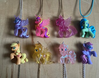 Necklace fluttershy MLP Inspired Pink Yellow Green Silver - Etsy