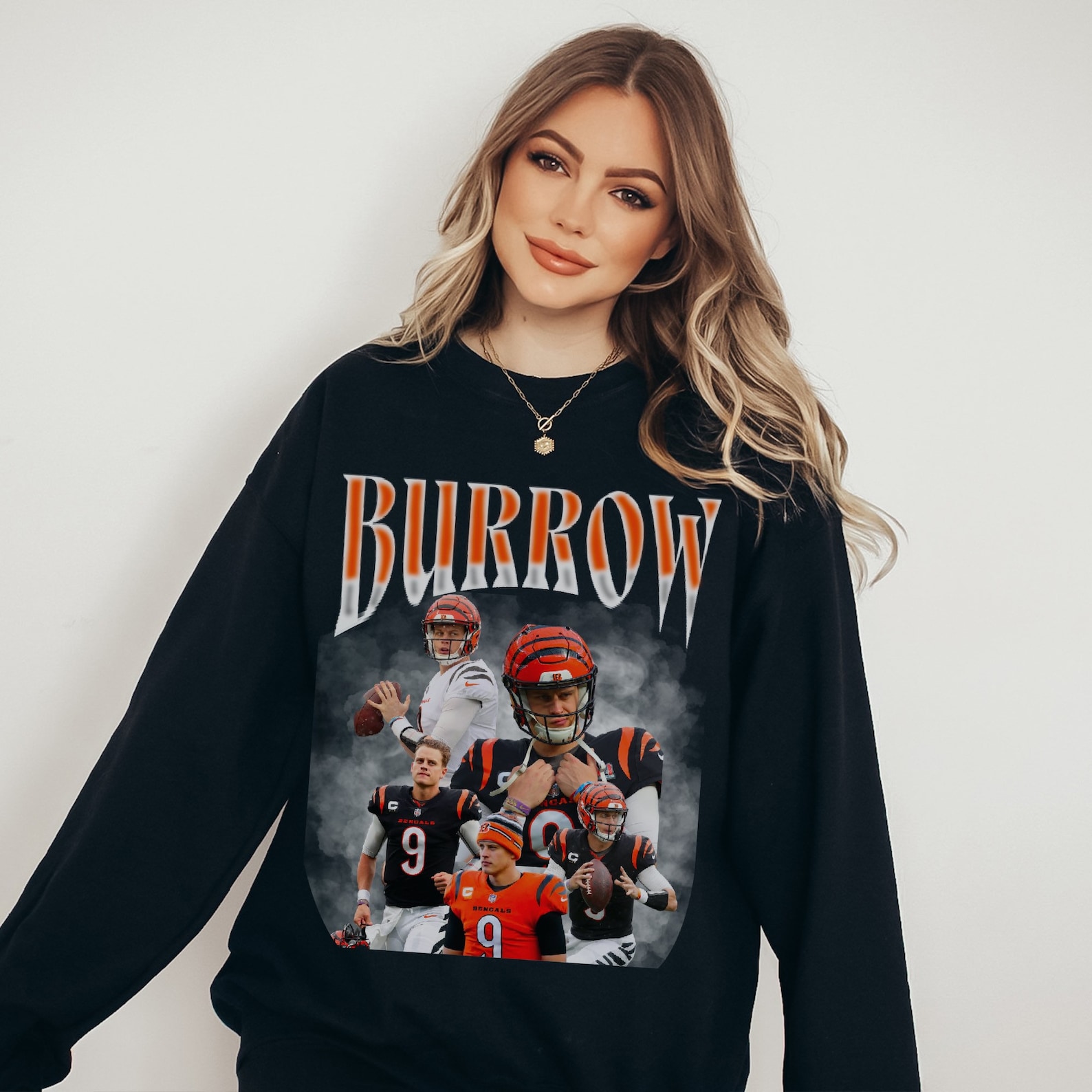 BURROW 90s Vintage Inspired Joe Burrow Sweatshirt NFL Vintage - Etsy