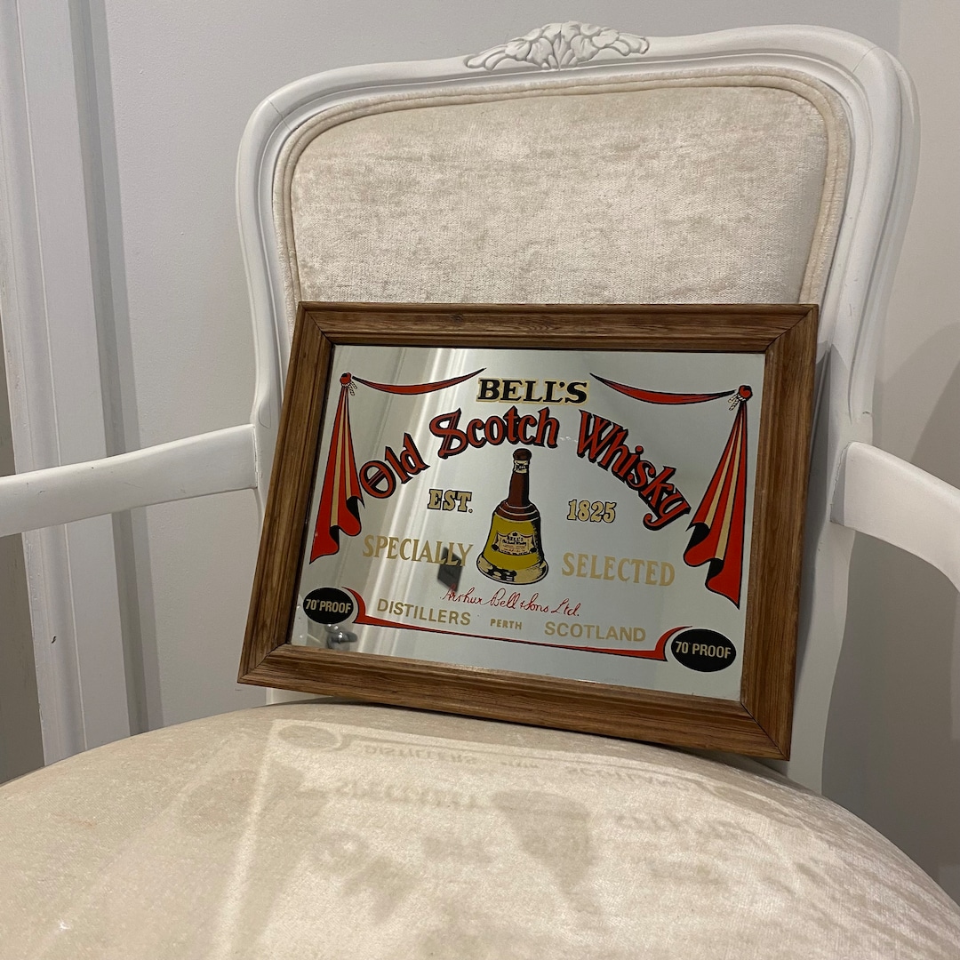 Classic Art Nouveau Advertising Mirror Bells Old Scotch Whiskey - Etsy