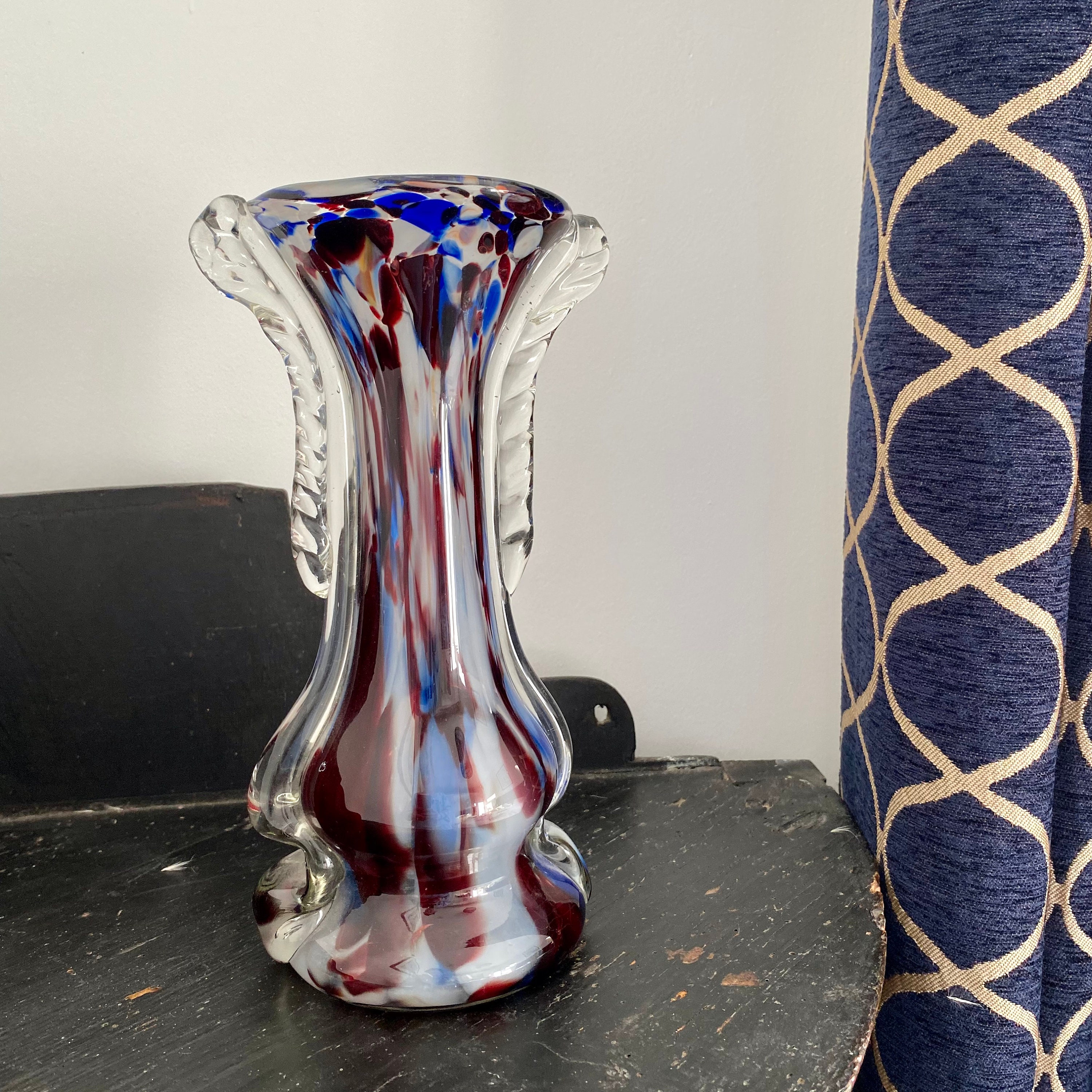 Vintage Multicoloured Murano Glass Vase - Etsy