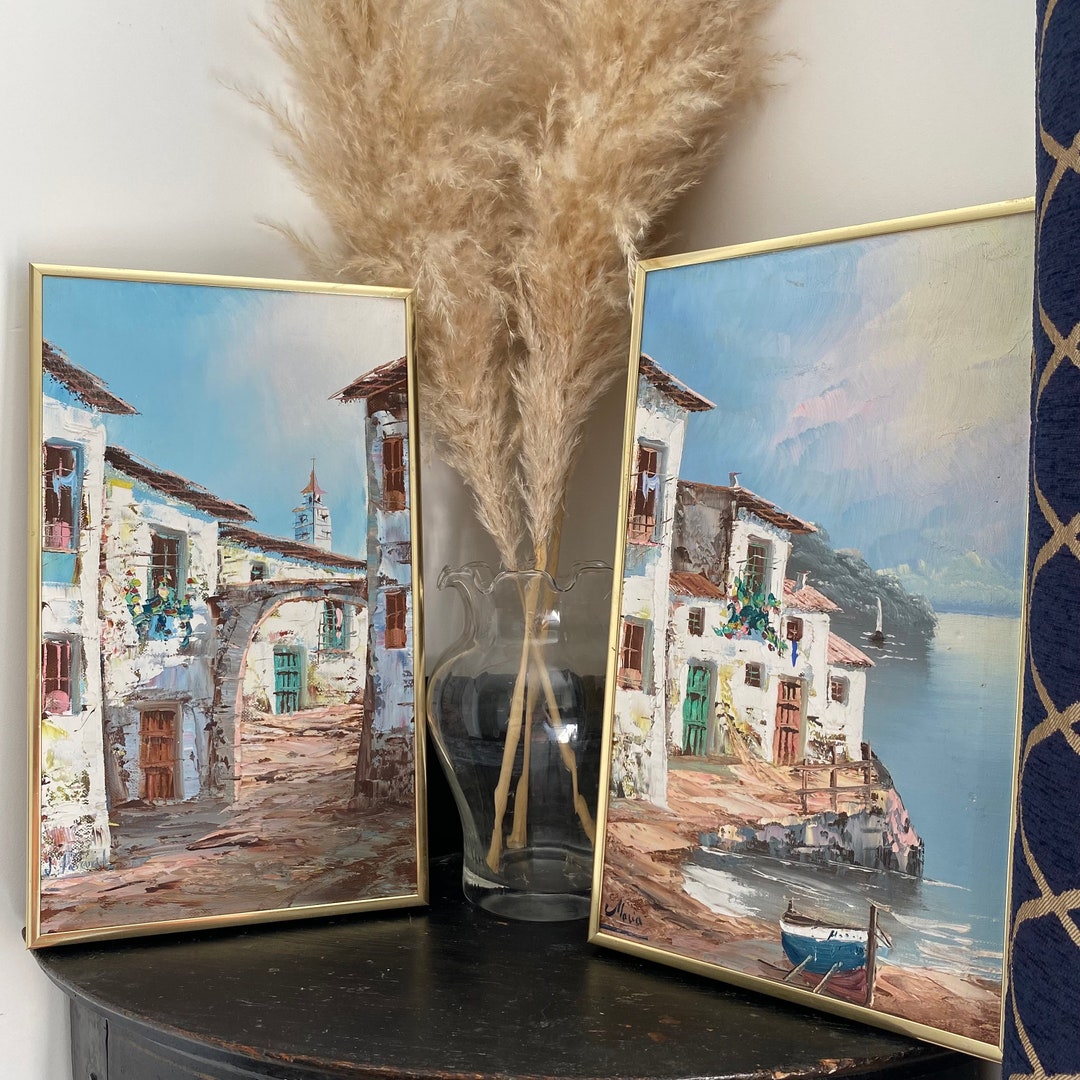 Juan Pascual (20th C.) Oil on Canvas Signed Painting Set - Etsy