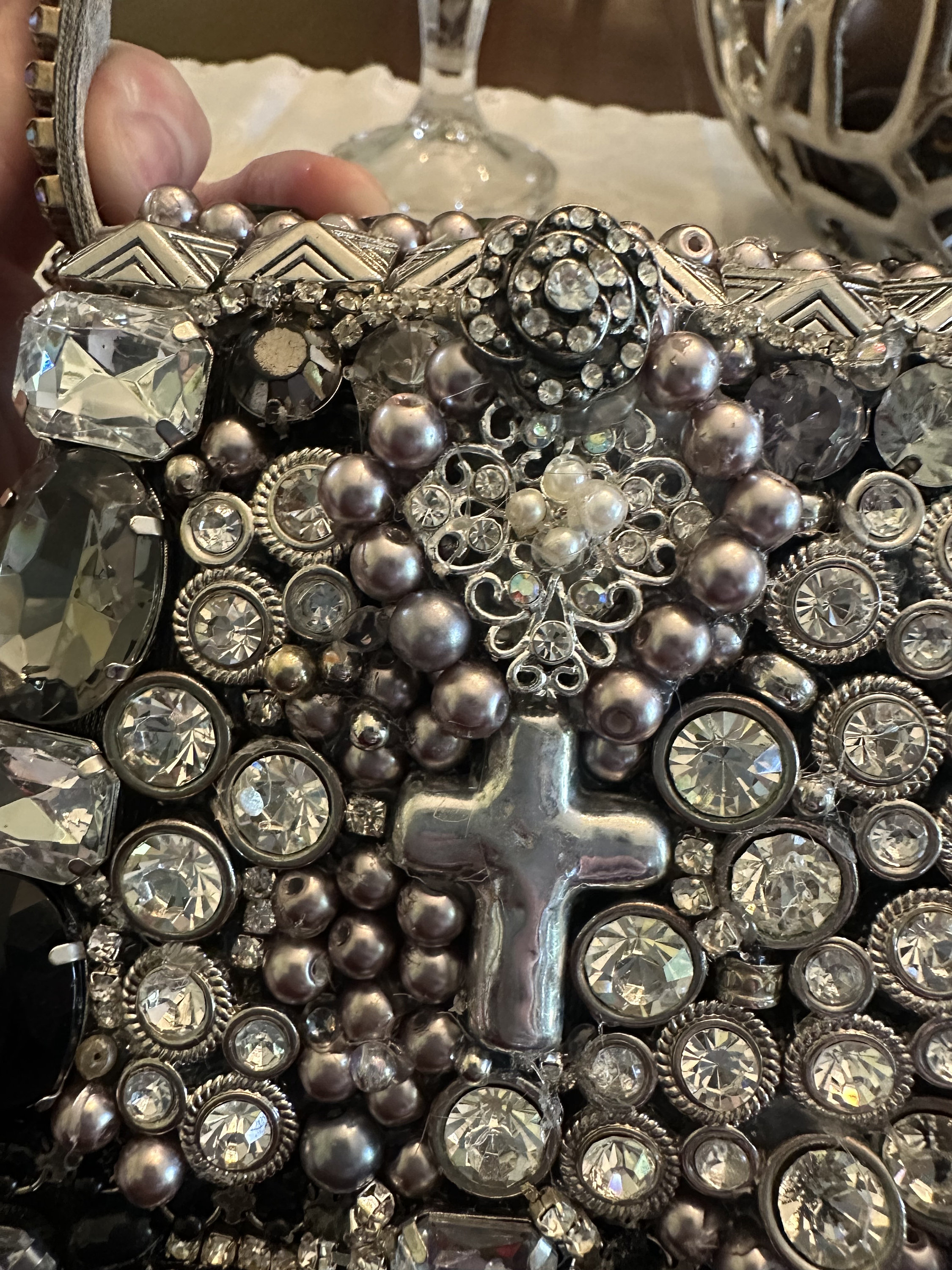 Rare Find Vtg Evening Bag/purse Completely Jeweled Blinged Out by Me in ...