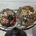 Rare Find 2 Fall Color Jeweled Round Orbs/balls All Made W/ Genuine ...