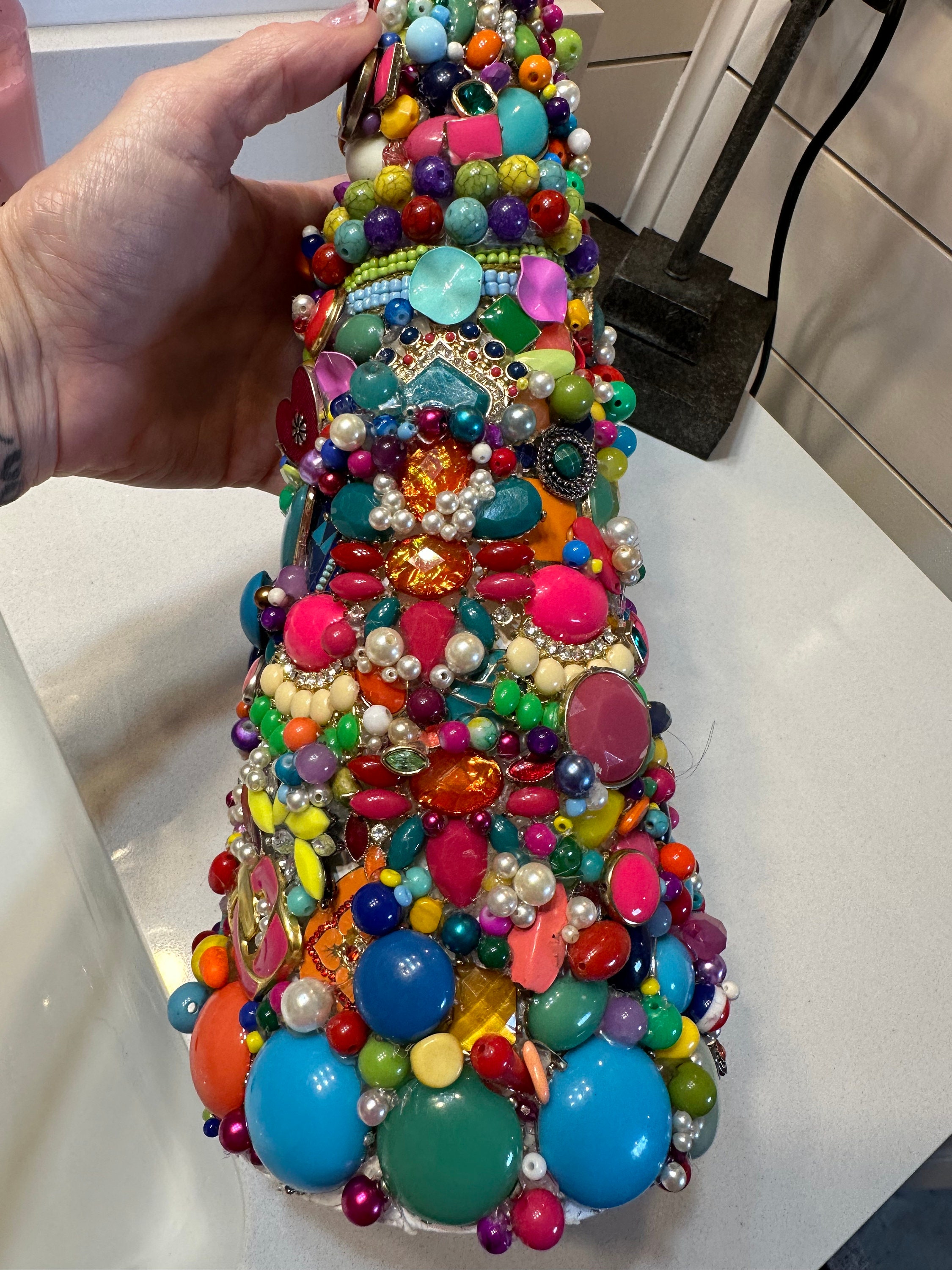Colorful fruit Salad Beaded Jeweled Tree one of A Kind Very - Etsy