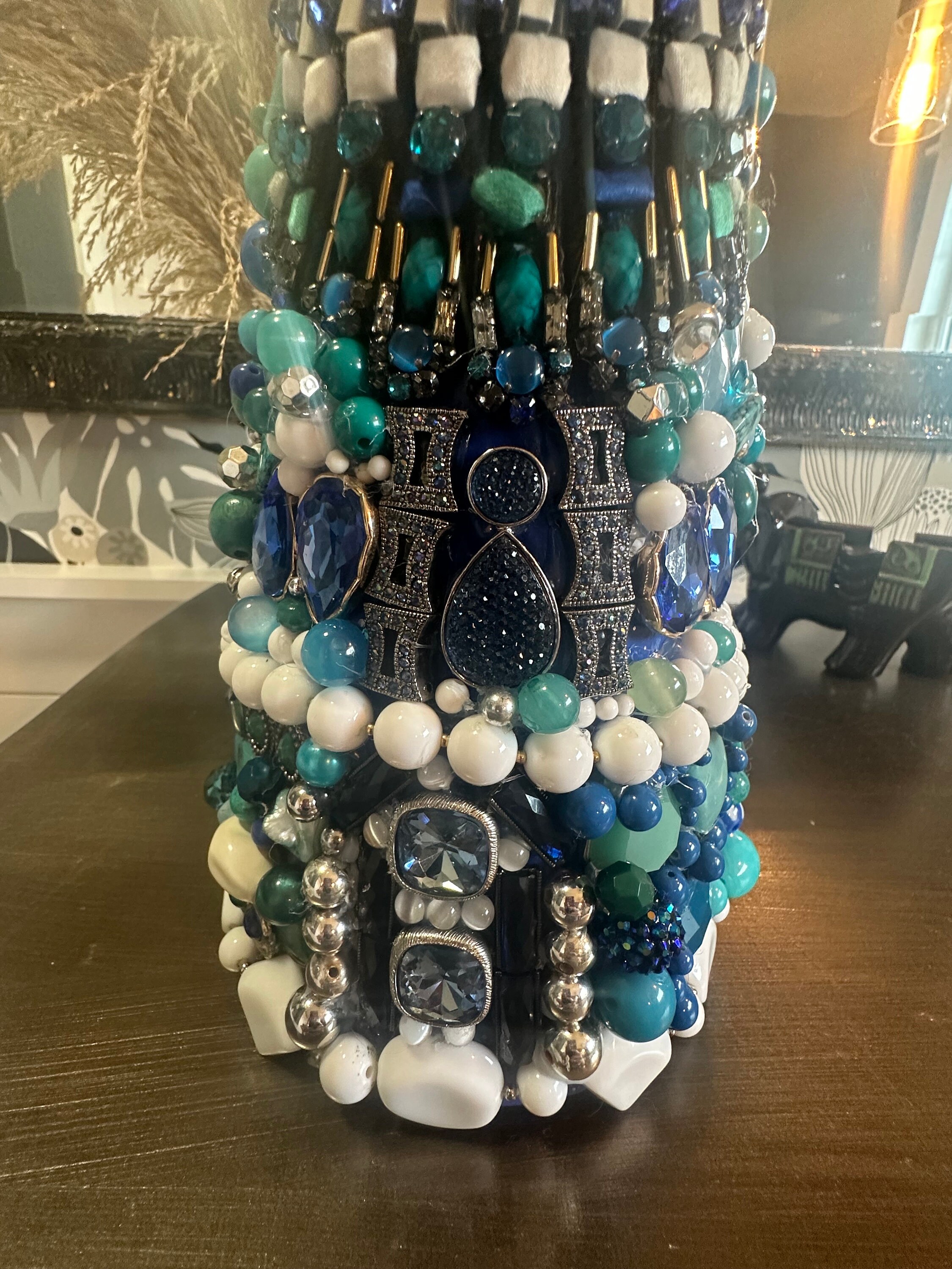 Shades of Blue Vintage Jeweled Tree From Repurposed & Vintage Jewelry ...