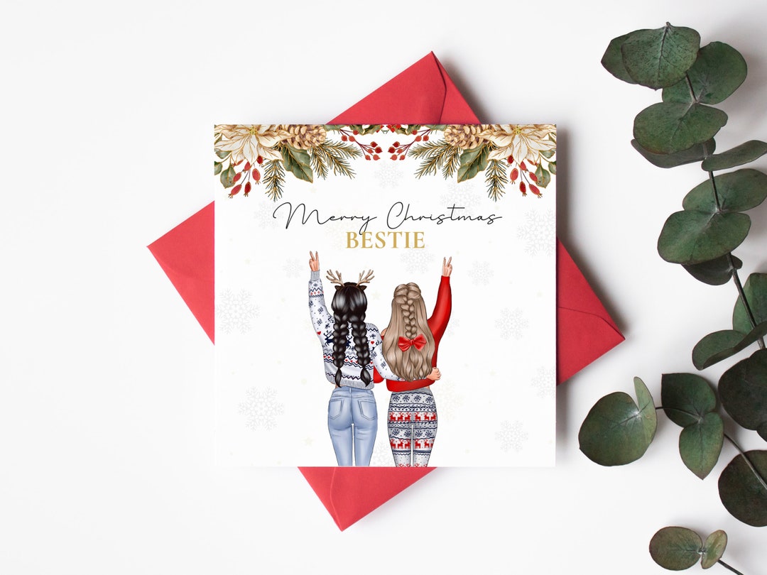 Best Friend Christmas Card | Best Friend Christmas Gift | Personalised ...