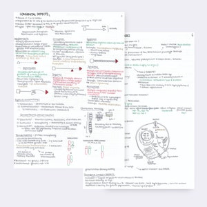 Genetics Medical School Study Guide | Handwritten Notes - Etsy