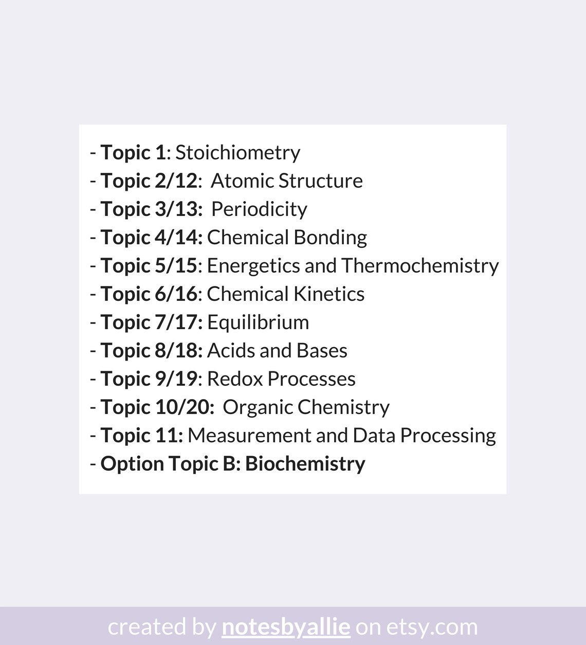 IB Chemistry Ultimate Notes SL and HL | Handwritten Revision Notes ...
