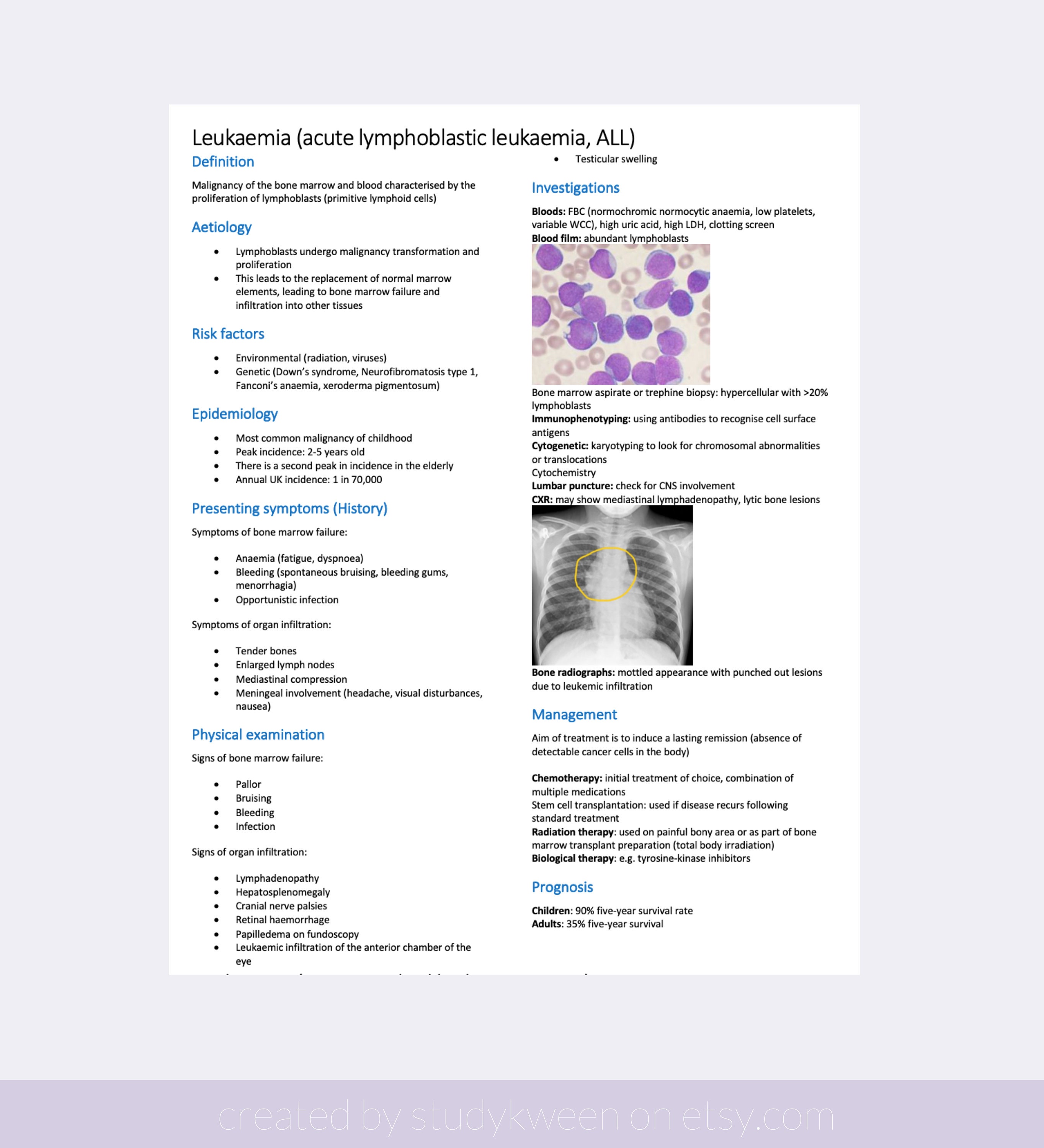 Haematology Conditions With Flashcards | Medical School Study Guide ...